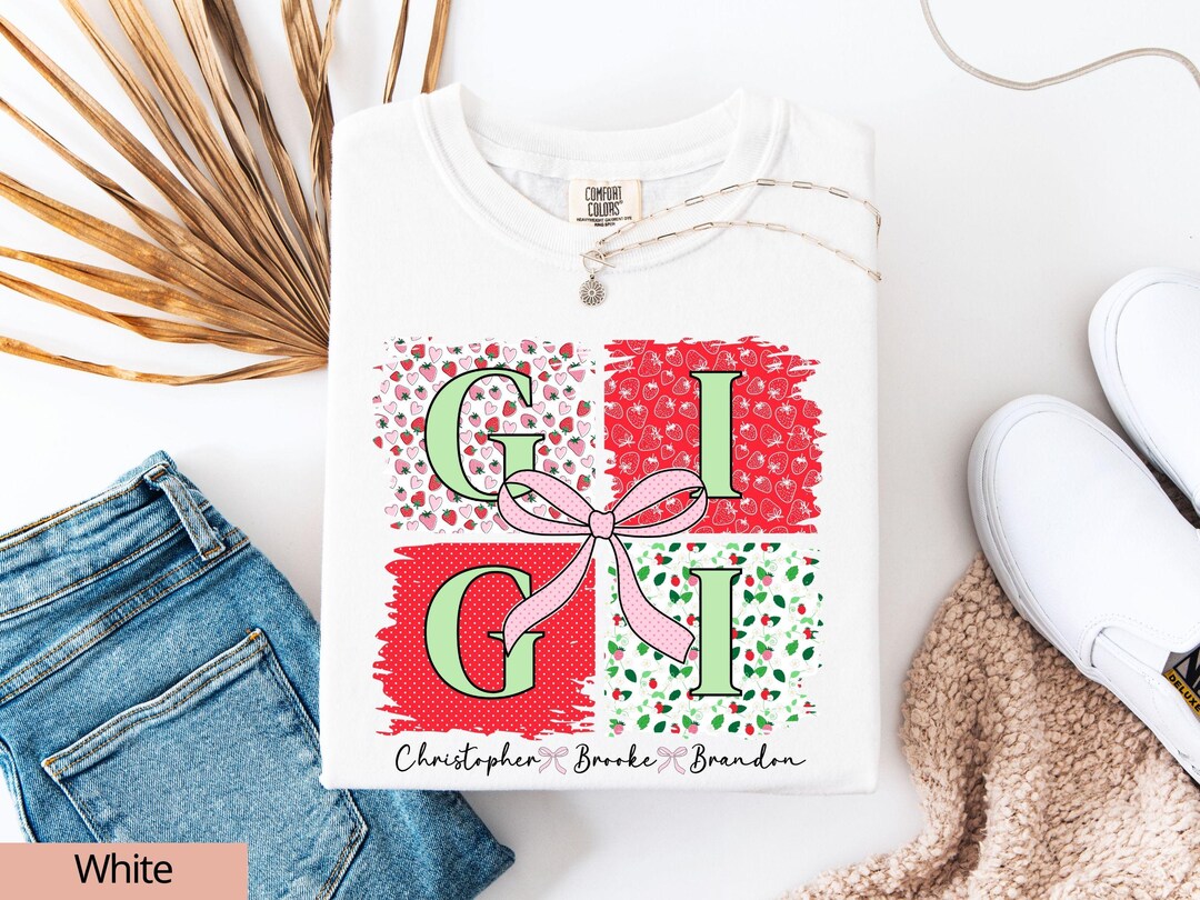 Personalized Gigi Shirt With Names, Custom Gigi Shirt, Grandmother ...