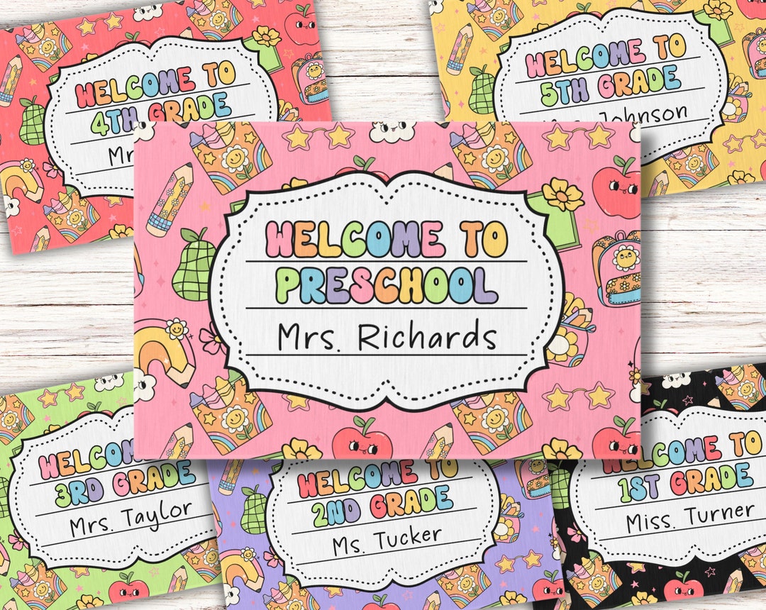 Personalized Teacher Classroom Doormat, Custom Composition Notebook ...