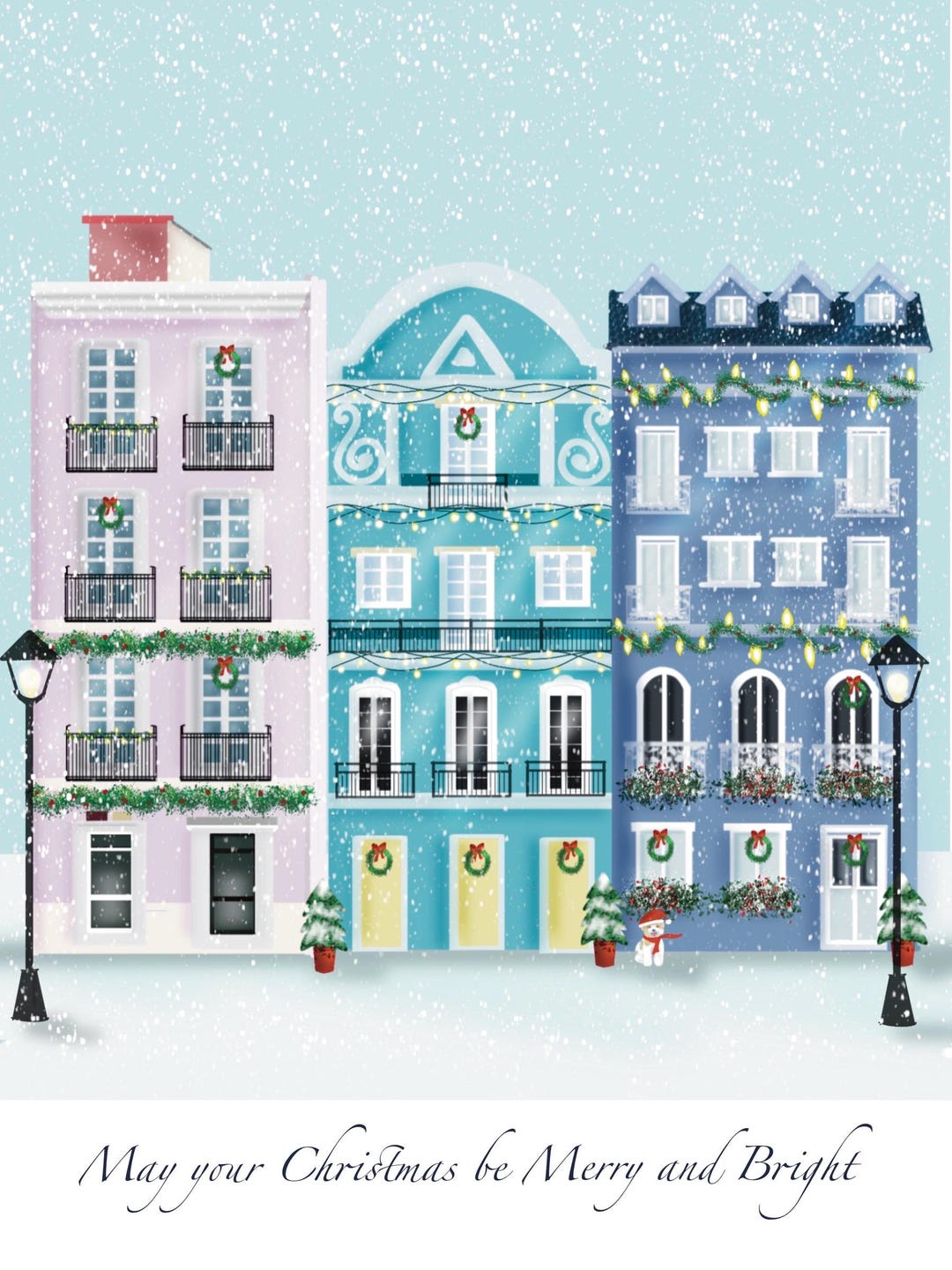 Merry and Bright Christmas Digital Art - Etsy