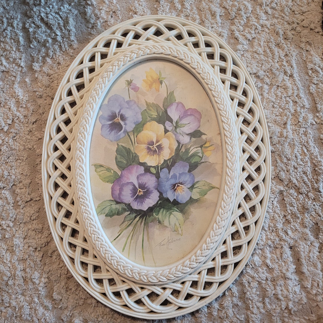Vintage Homco Oval Wall Hanging - Etsy
