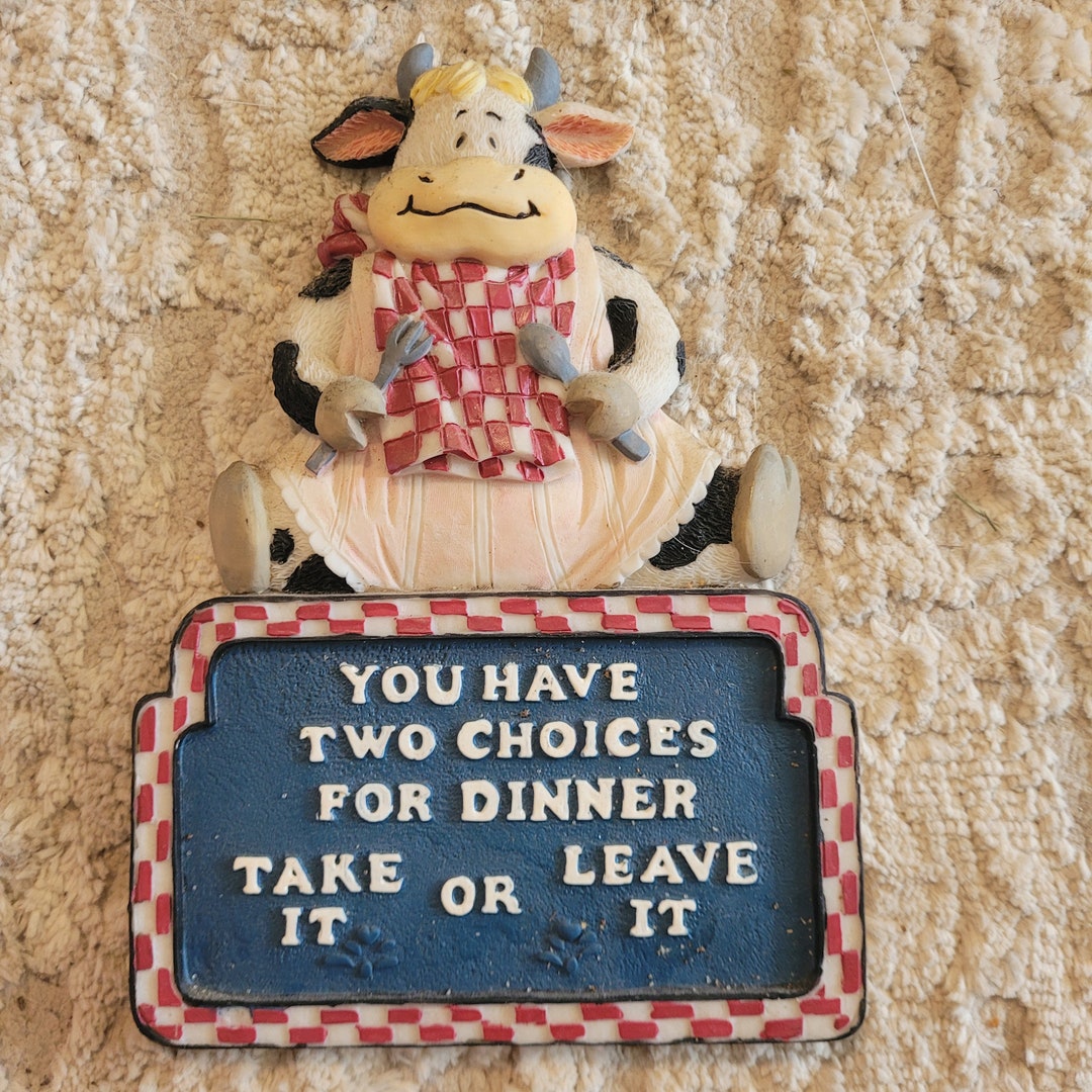 Vintage Kitchen Cow Hanging Decor - Etsy