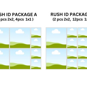 Rush ID Photo Template, 1x1, 2x2, Passport Size - Etsy