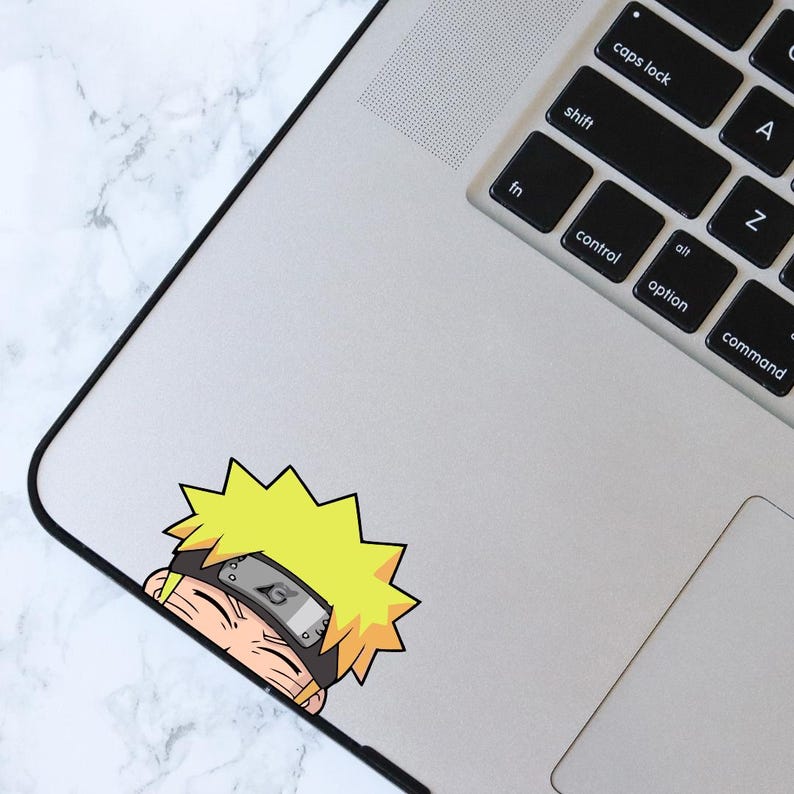 Anime Naruto Laptop Sticker Set, Otaku Gift, Peeking Naruto Decal ...