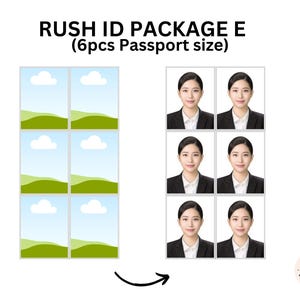 Rush ID Photo Template, 1x1, 2x2, Passport Size - Etsy