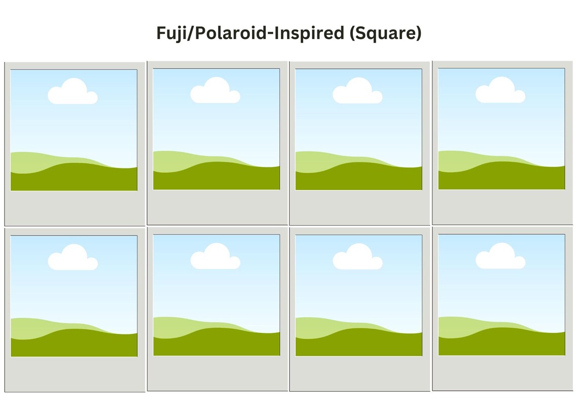 Canva Photo Template Bundle: Polaroid & Instax Frames (digital Download ...