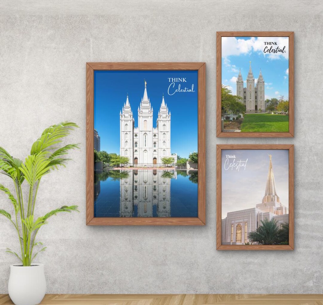 Think Celestial Poster, Instant Digital Download, LDS Posters, LDS Home ...
