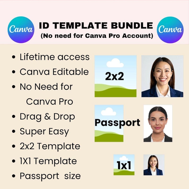 1x1 2x2 Photo Template - Etsy