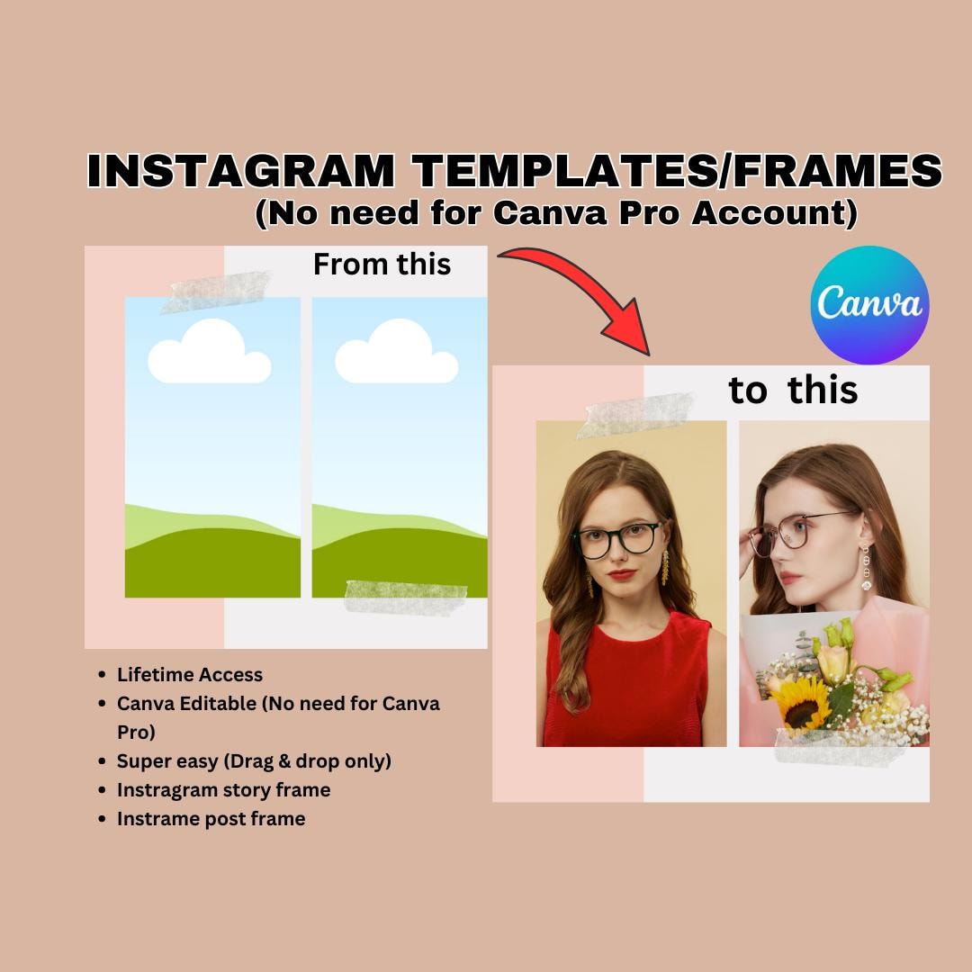 Canva Editable Instagram Template Frame, Instagram Frame, Instagram ...