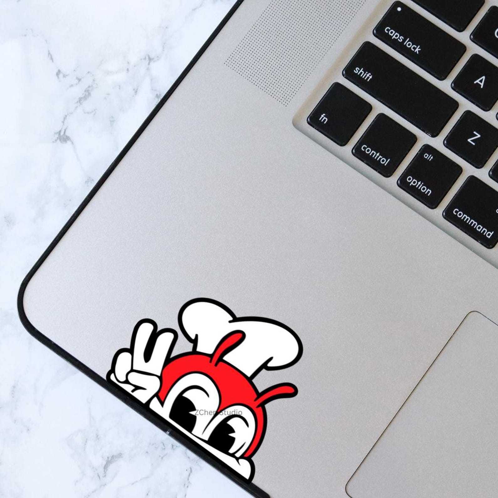 Filipino Jollibee Peeking Decal Cartoon Fast Food Sticker | Funny ...