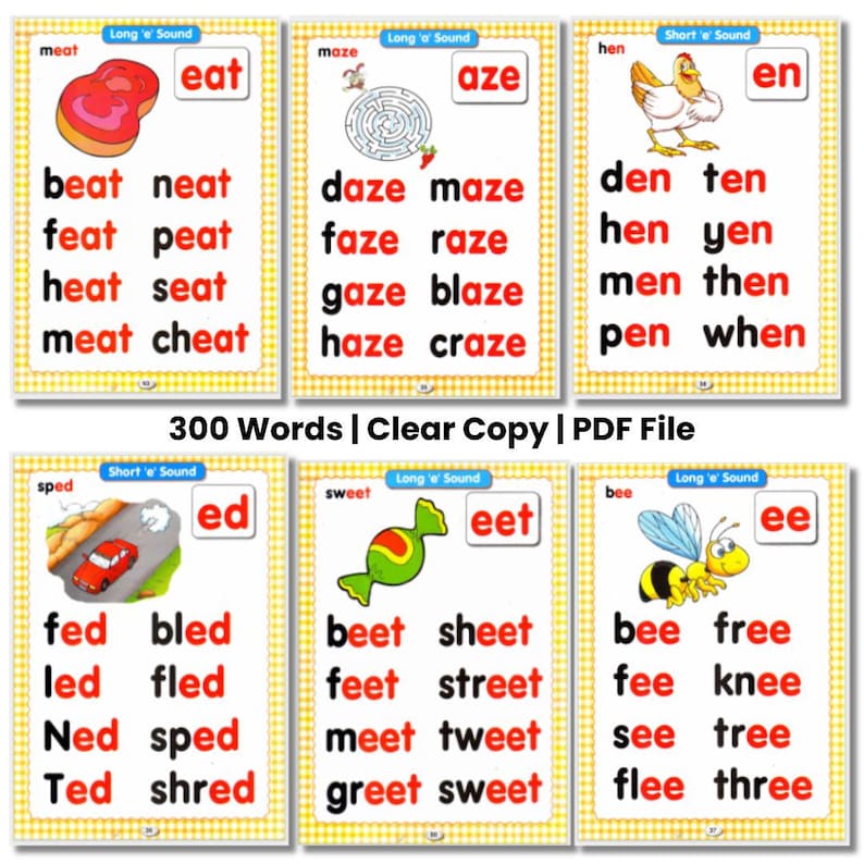 Printable Phonics Book, CVC Words, Early Reading, Preschool ...
