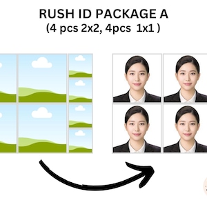Rush ID Photo Template, 1x1, 2x2, Passport Size - Etsy