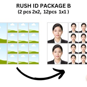 Rush ID Photo Template, 1x1, 2x2, Passport Size - Etsy