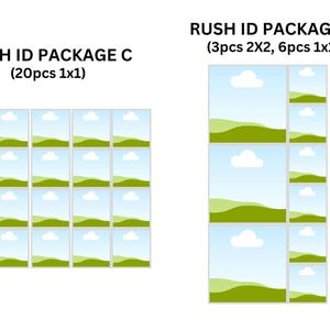 Rush ID Photo Template, 1x1, 2x2, Passport Size - Etsy