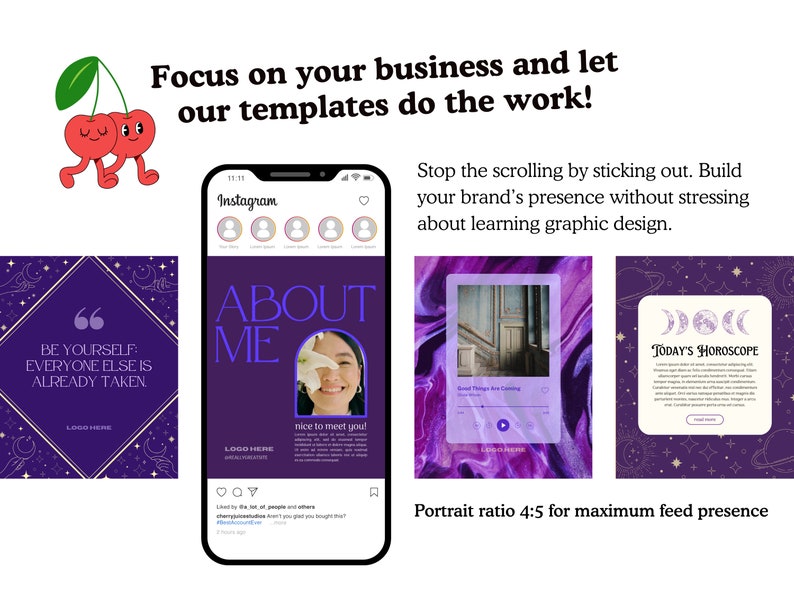 155 Cosmic Instagram Post Canva Templates - Spiritual Instagram ...