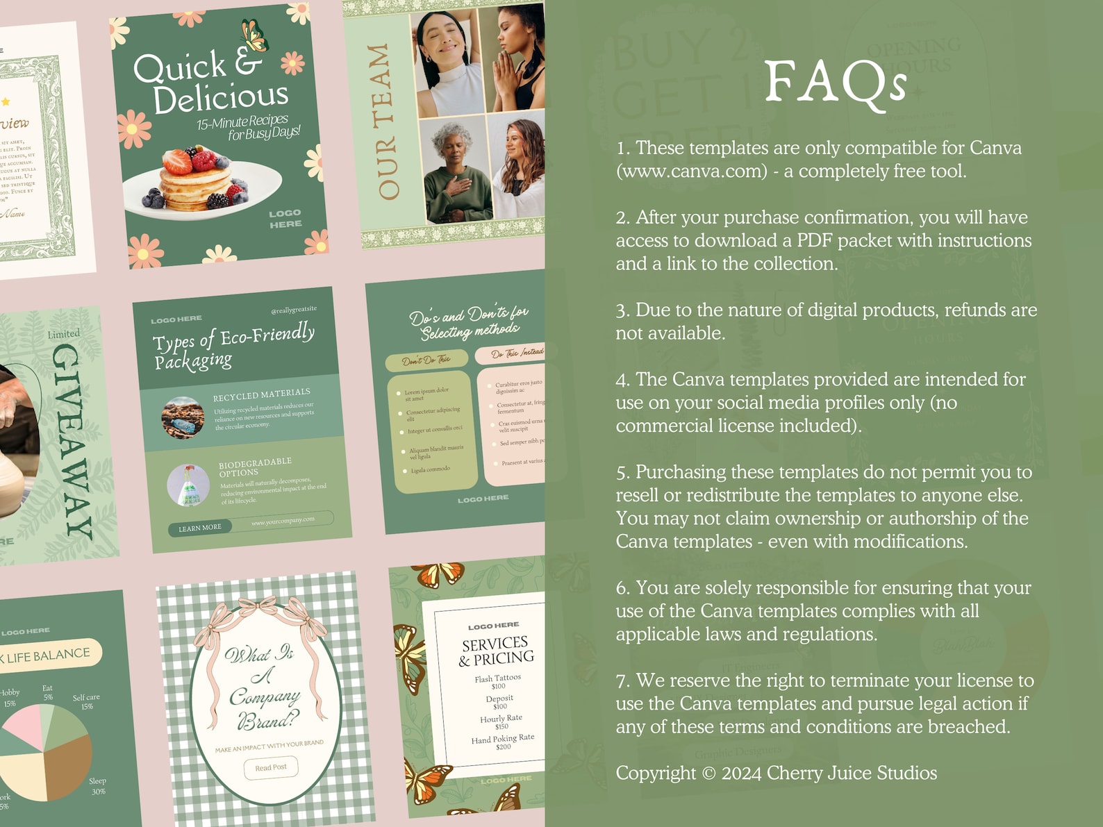 165 Cottagecore Aesthetic Instagram Post Canva Templates - Whimsical ...