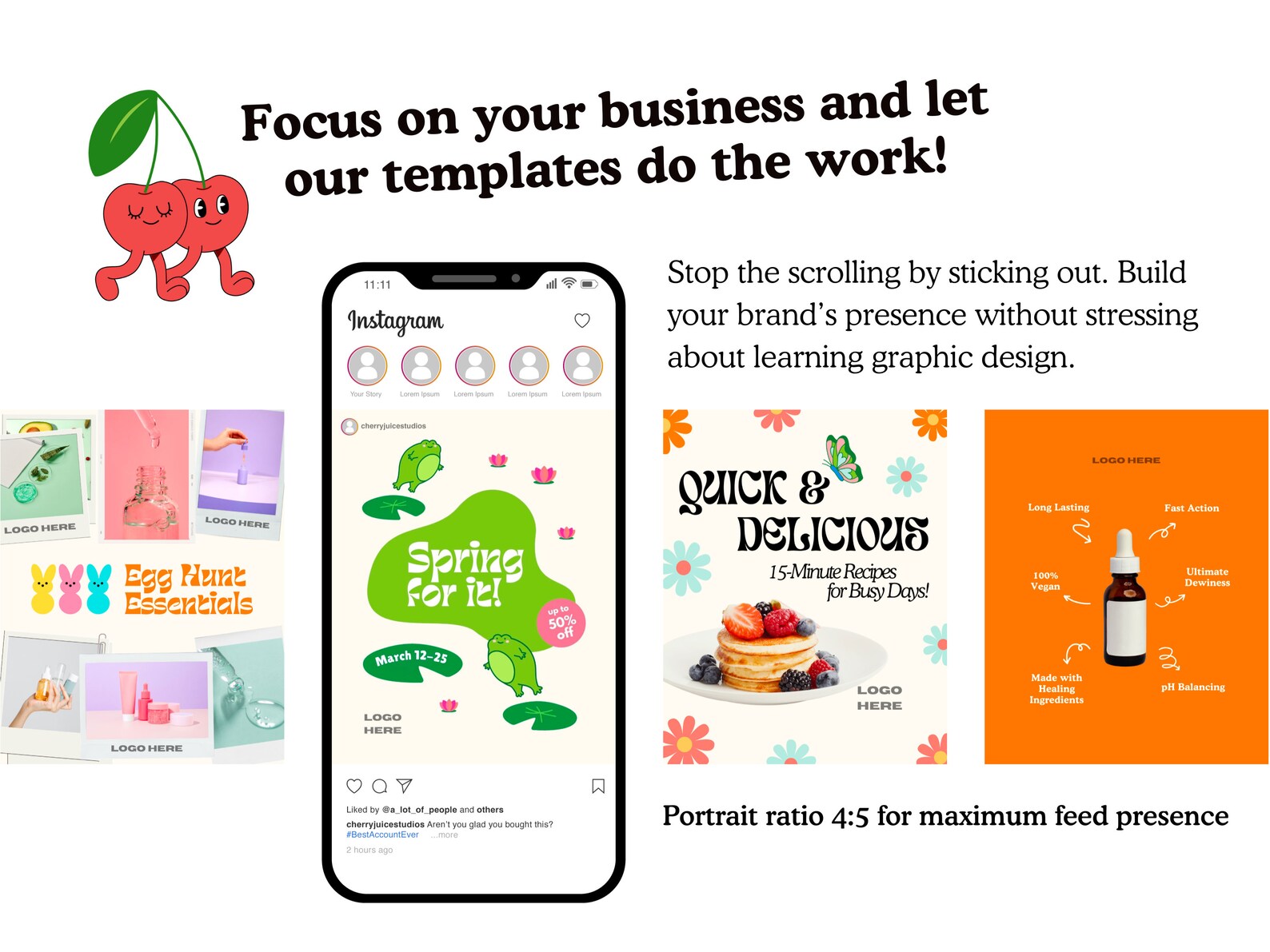 150 Colorful Instagram Post Canva Templates - Bright Instagram Branding ...