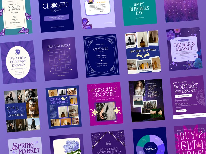 155 Cosmic Instagram Post Canva Templates - Spiritual Instagram ...