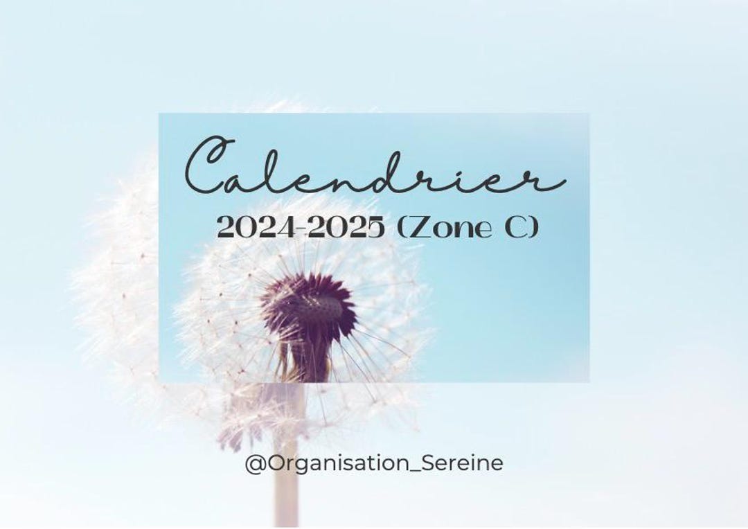 ZONE C 2024/2025 Calendar to Print - Etsy