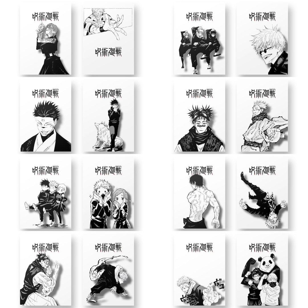 Jujutsu Kaisen Posters 16 Pack |jujutsukaisen Anime Art | Anime Wall ...