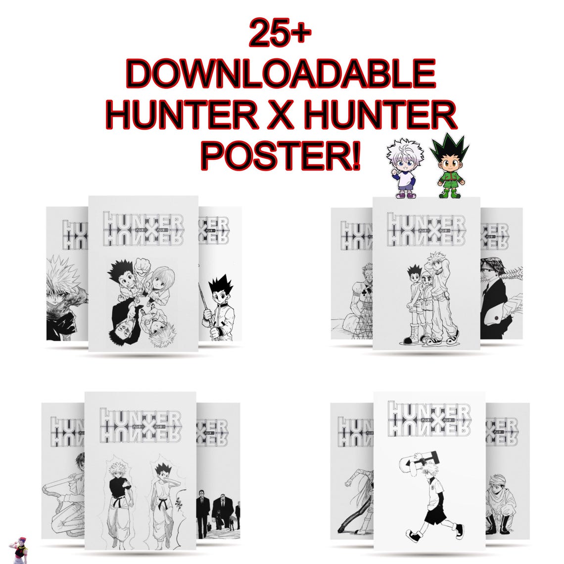 Hunter X Hunter Posters 25+ Pack | Hunter X Hunter | Anime | Hxh Type ...