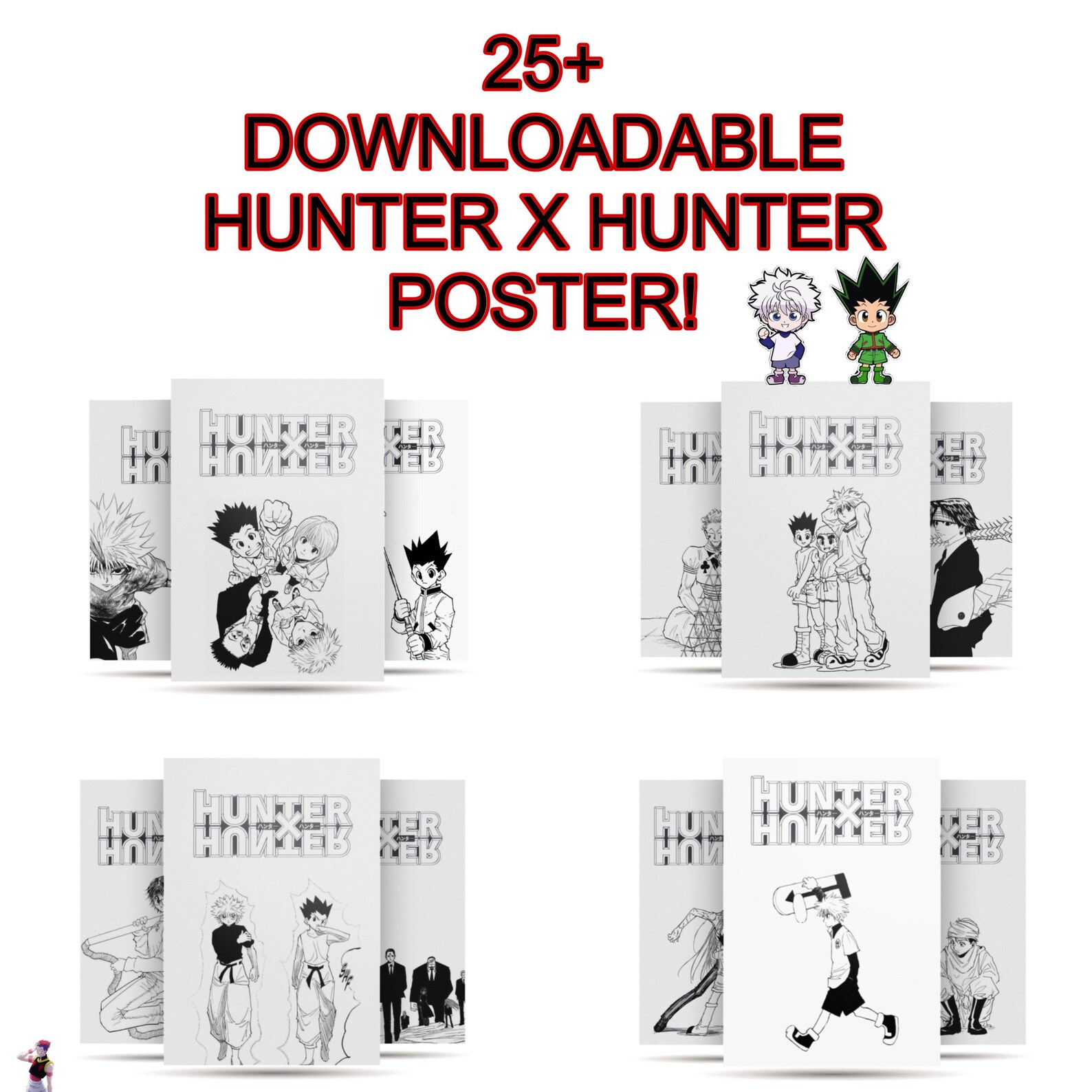 Hunter X Hunter Posters 25+ Pack | Hunter X Hunter | Anime | Hxh Type ...