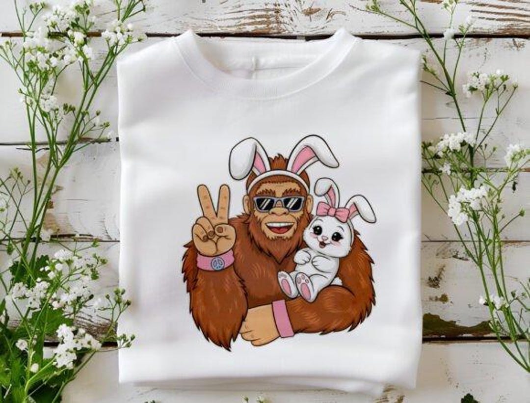 Bigfoot Easter Bunny Png, Bigfoot Easter Party Png, Bunny Bigfoot and ...