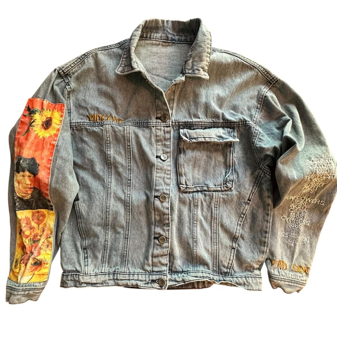 CLOUD CLOUT X Vincent Van Gogh Embroidered Denim Jacket Size Large - Etsy