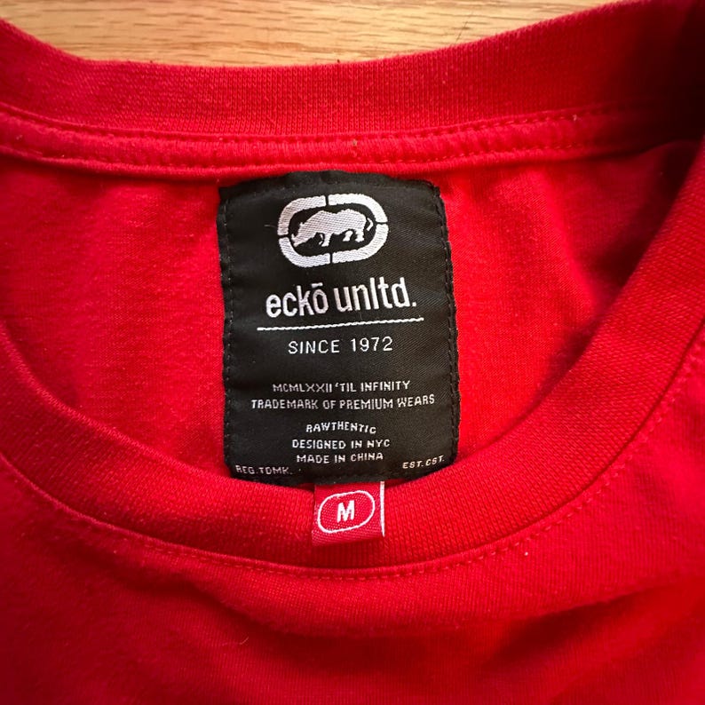 ECKO UNLIMITED X Men’s Colorblock Red Gray White Tshirt | Size M ...