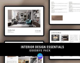 Interior Design Goodbye Pack Template Editable in Canva, Instant ...