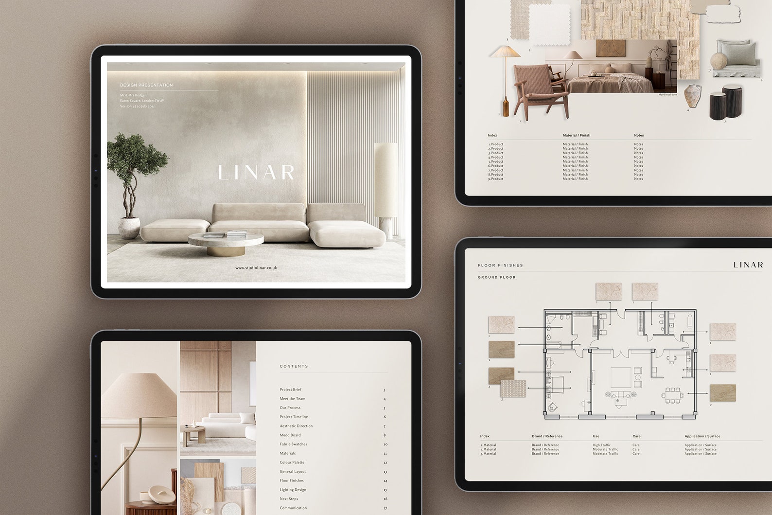 Interior Design Presentation Template for Canva, Instant Download ...