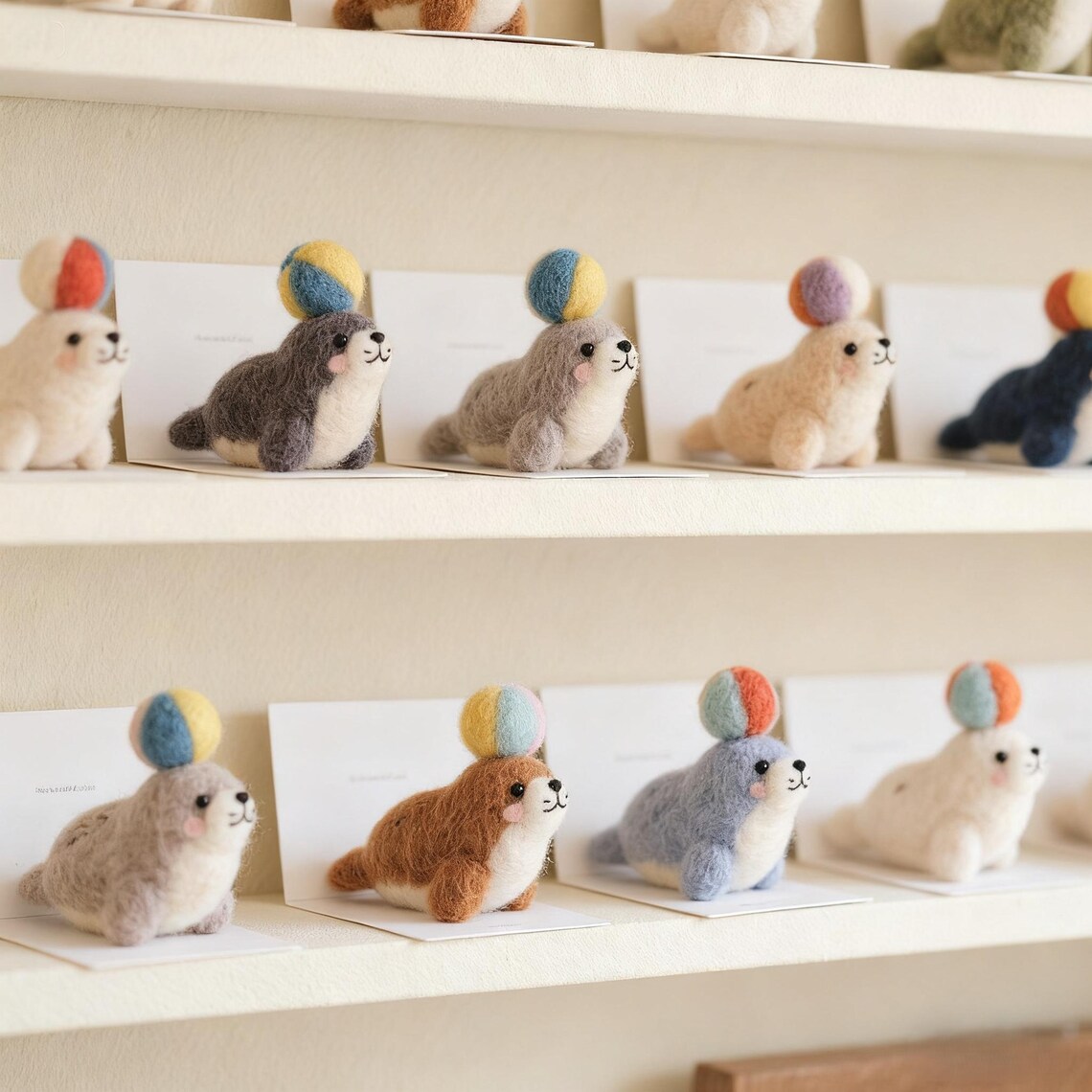 Needle Felted Seal Miniature: Handmade Animal Sculpture - Etsy