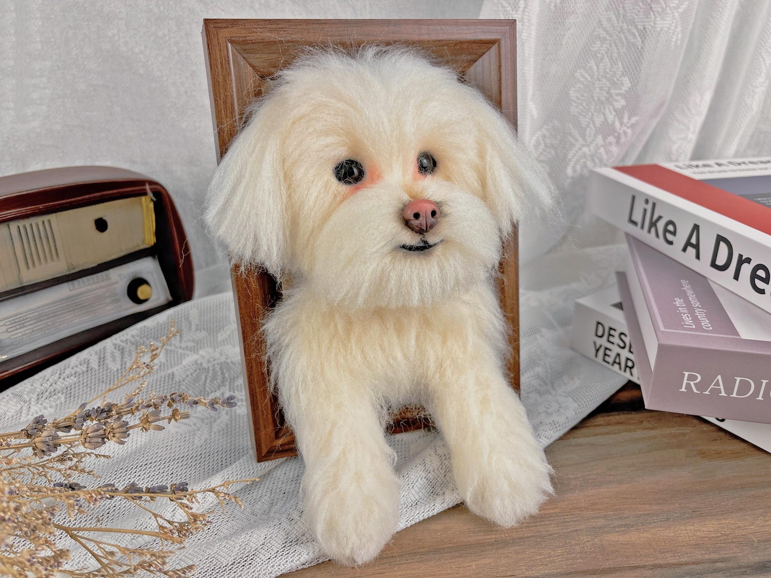 Customised Felt Wool Puppy Plushie | Customised Felt Wool Dog Portrait ...