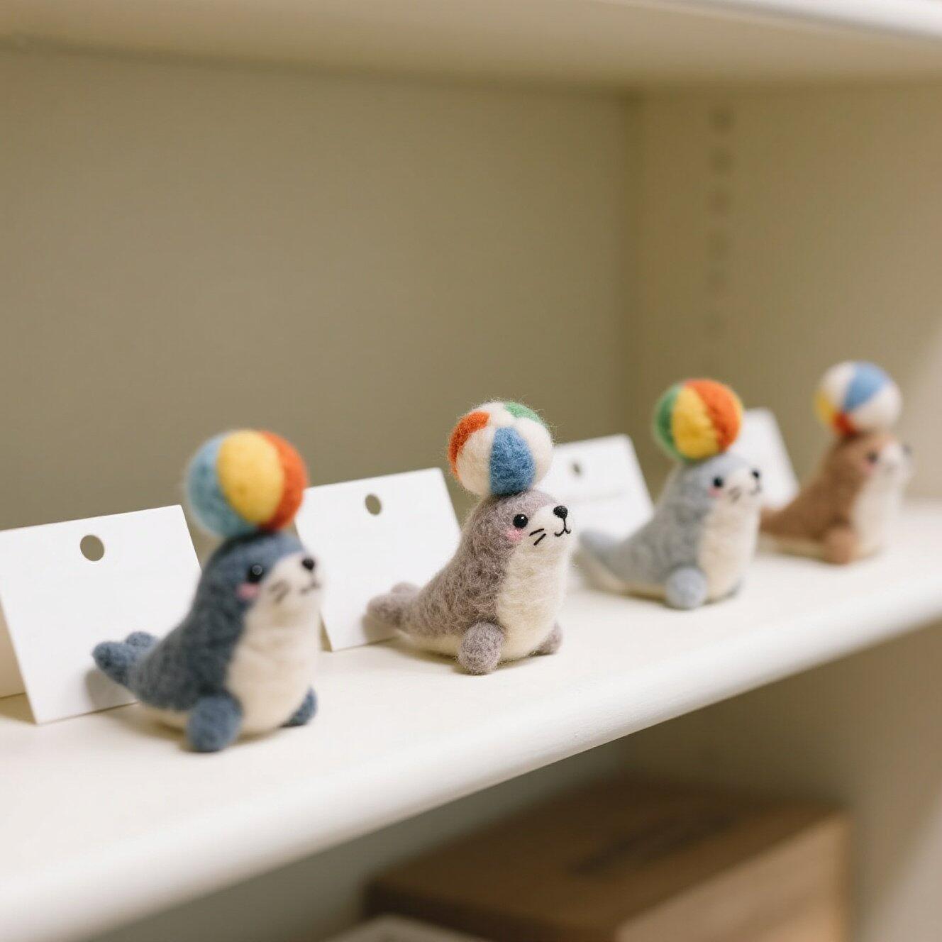 Needle Felted Seal Miniature: Handmade Animal Sculpture - Etsy