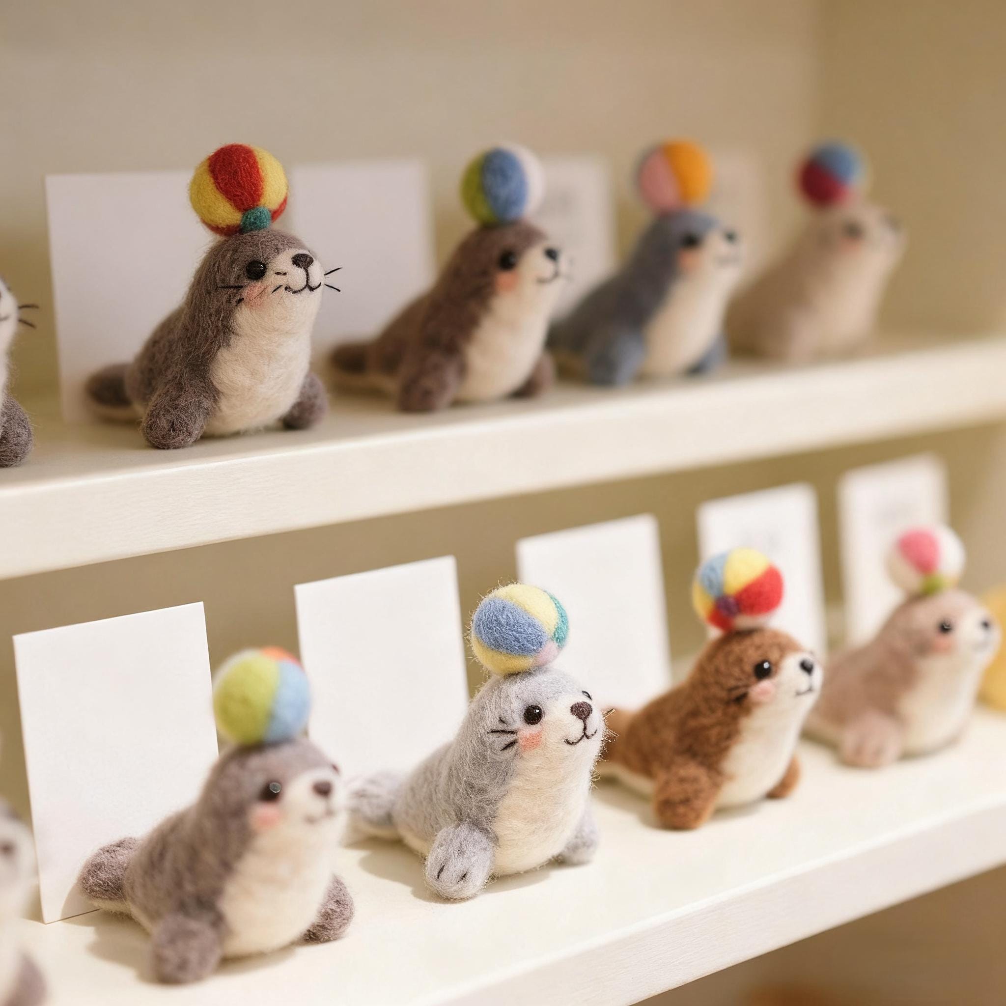 Needle Felted Seal Miniature: Handmade Animal Sculpture - Etsy