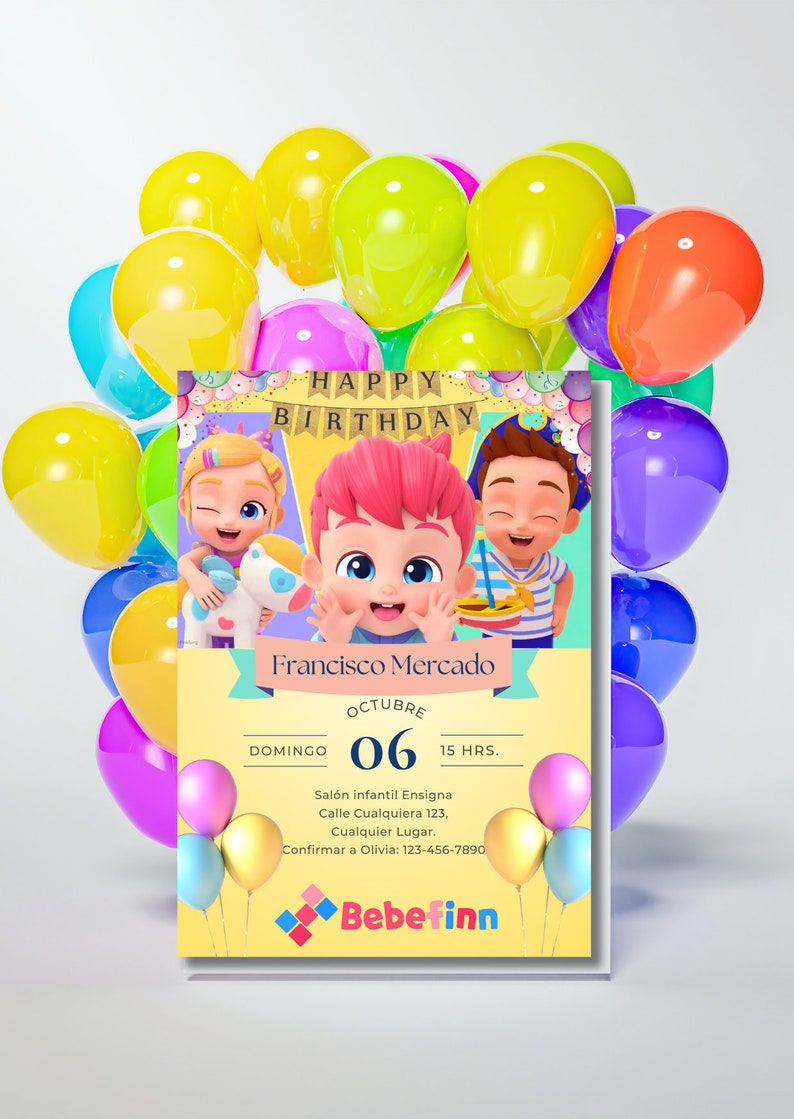 BEBEFINN DIGITAL INVITATION - Etsy