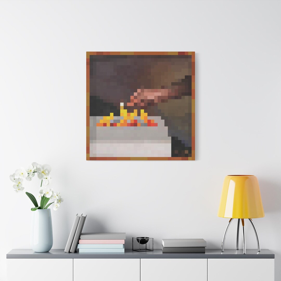 Minecraft Painting match, Pixel Art Canvas Art Gift Wall Decor, Home ...