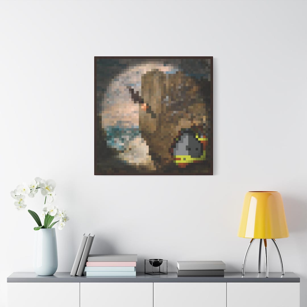 Minecraft cavebird Painting, Canvas Print, Minecrafter Gift, Wall Art ...