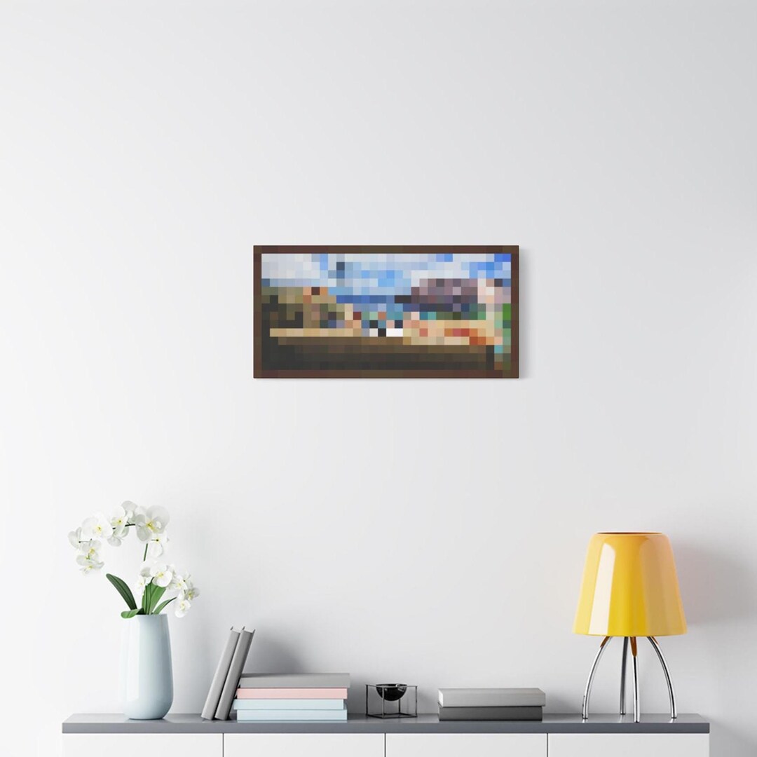 Minecraft Painting 'pool' Canvas Print, Matte Wall Art Stretched Decor ...