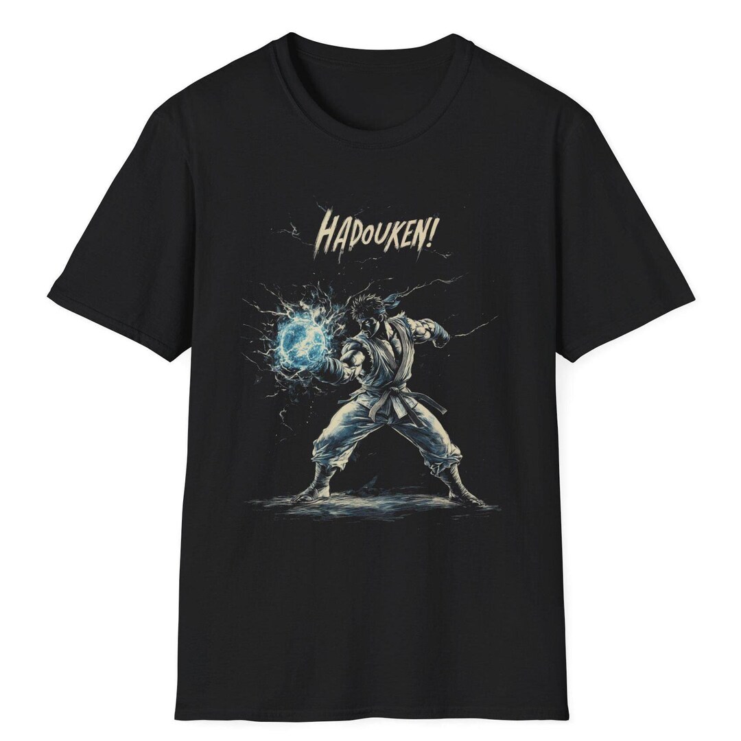 Street Fighter Hadouken Ryu T-shirt, Arcade Retro Nostalgic Gamer Tee ...