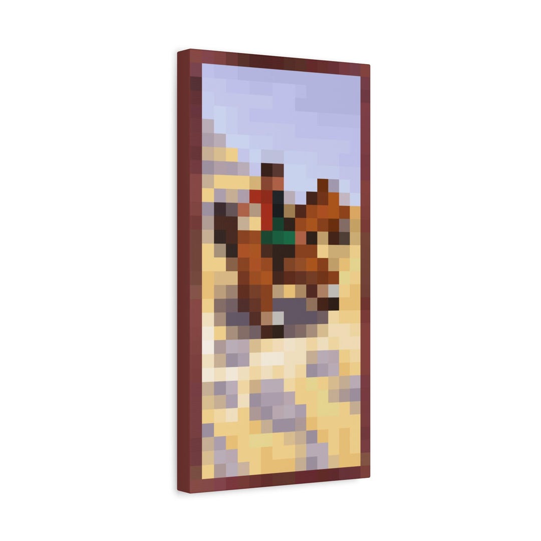 Minecraft Painting prairie Ride Canvas Print, Pixel Art, Gift ...