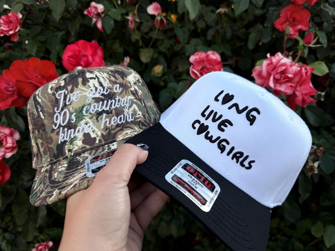 Long Live Cowgirl Baseball Cap black and White - Etsy