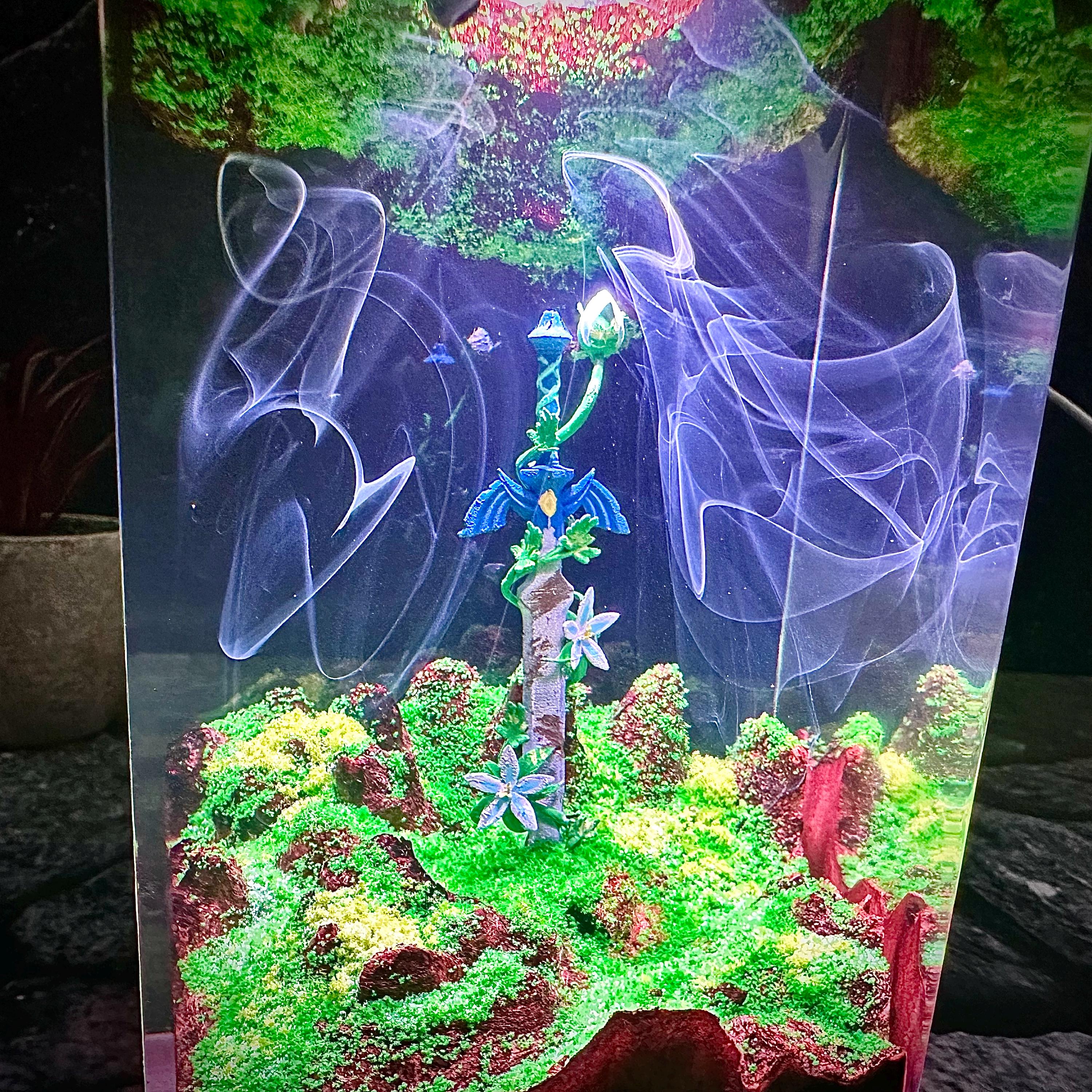 Master Sword Custom Resin Lamp, Wood Lamp, Gift for Gamer, the Legend ...