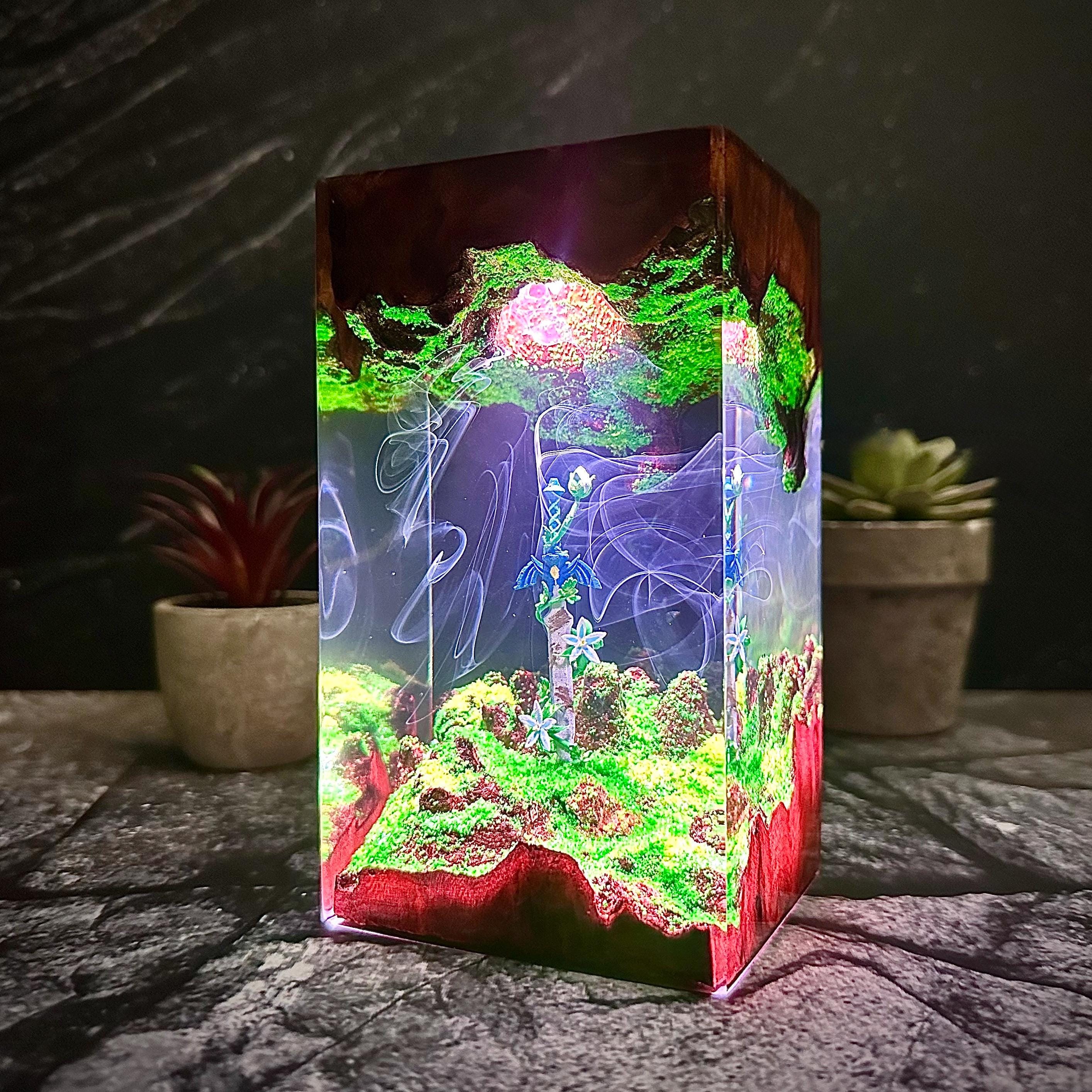 Master Sword Custom Resin Lamp, Wood Lamp, Gift for Gamer, the Legend ...