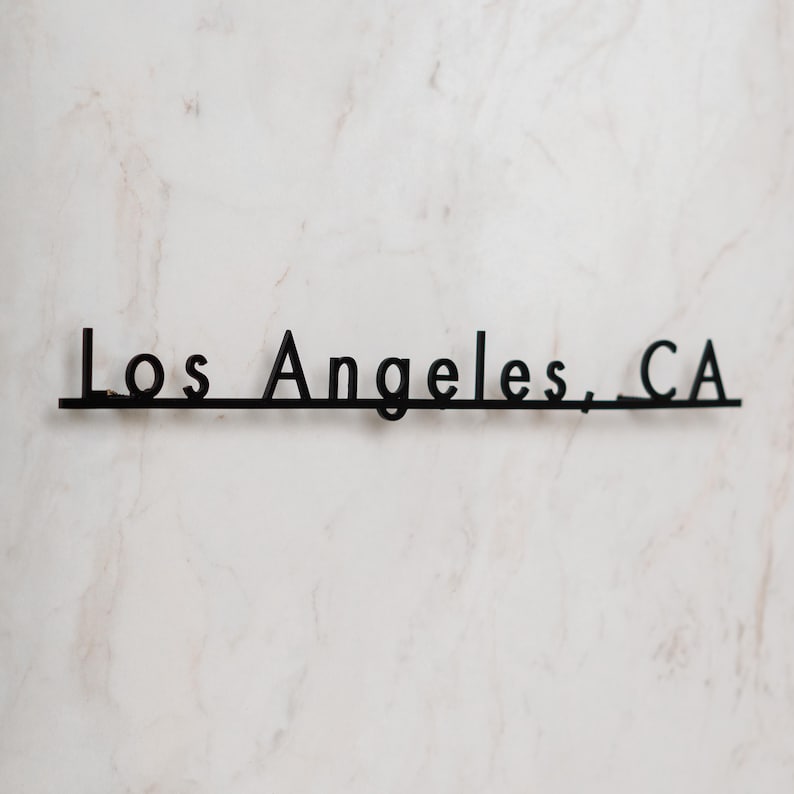 Modern Metal House Number Sign, Personalized Sign, House Name Plate ...