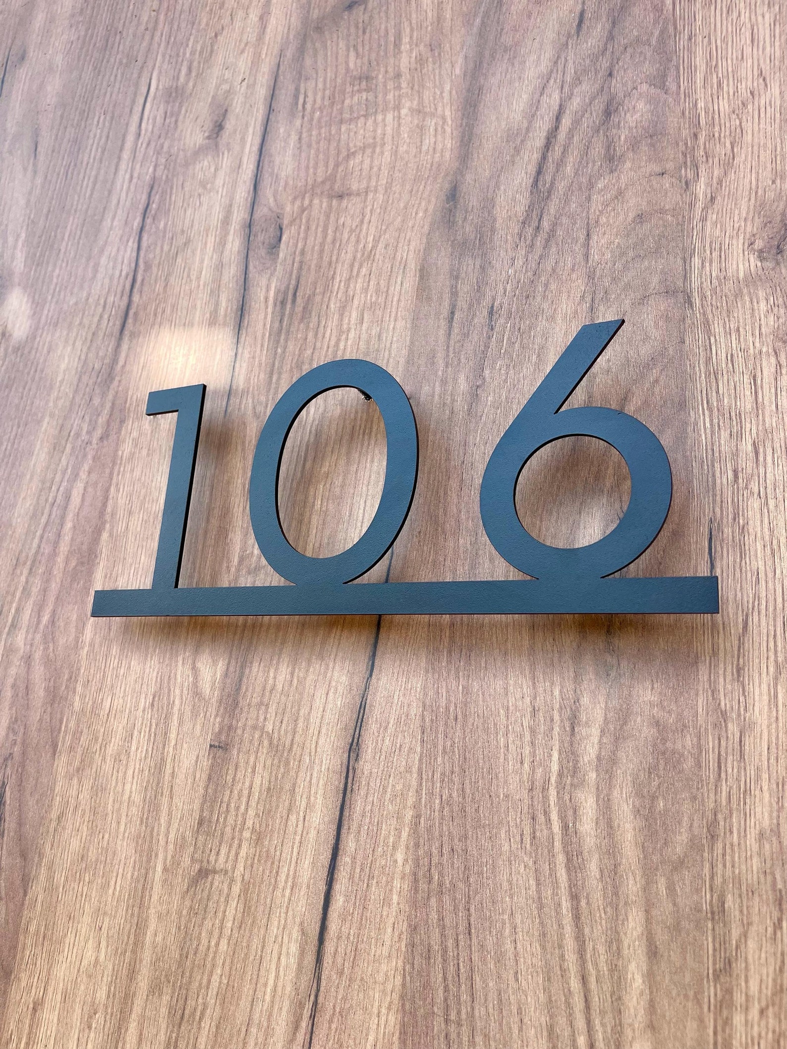 Custom Metal House Number Sign: Modern Floating Address Plaque - Etsy