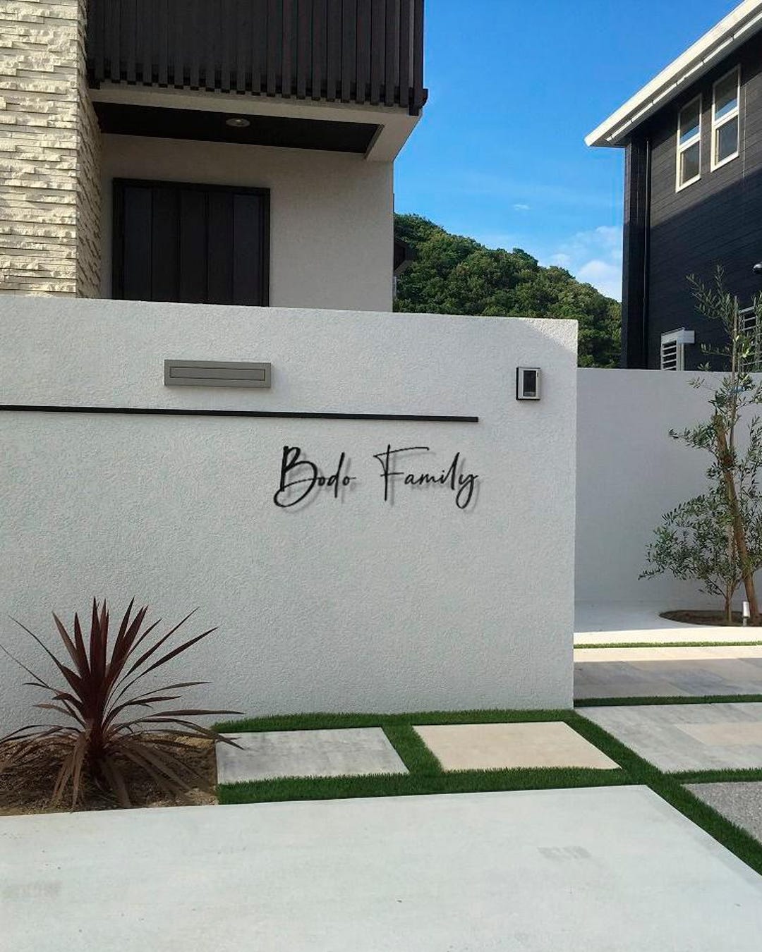 House Name Sign, Family Name Sign, Outdoor House Name Plaque, Last Name ...