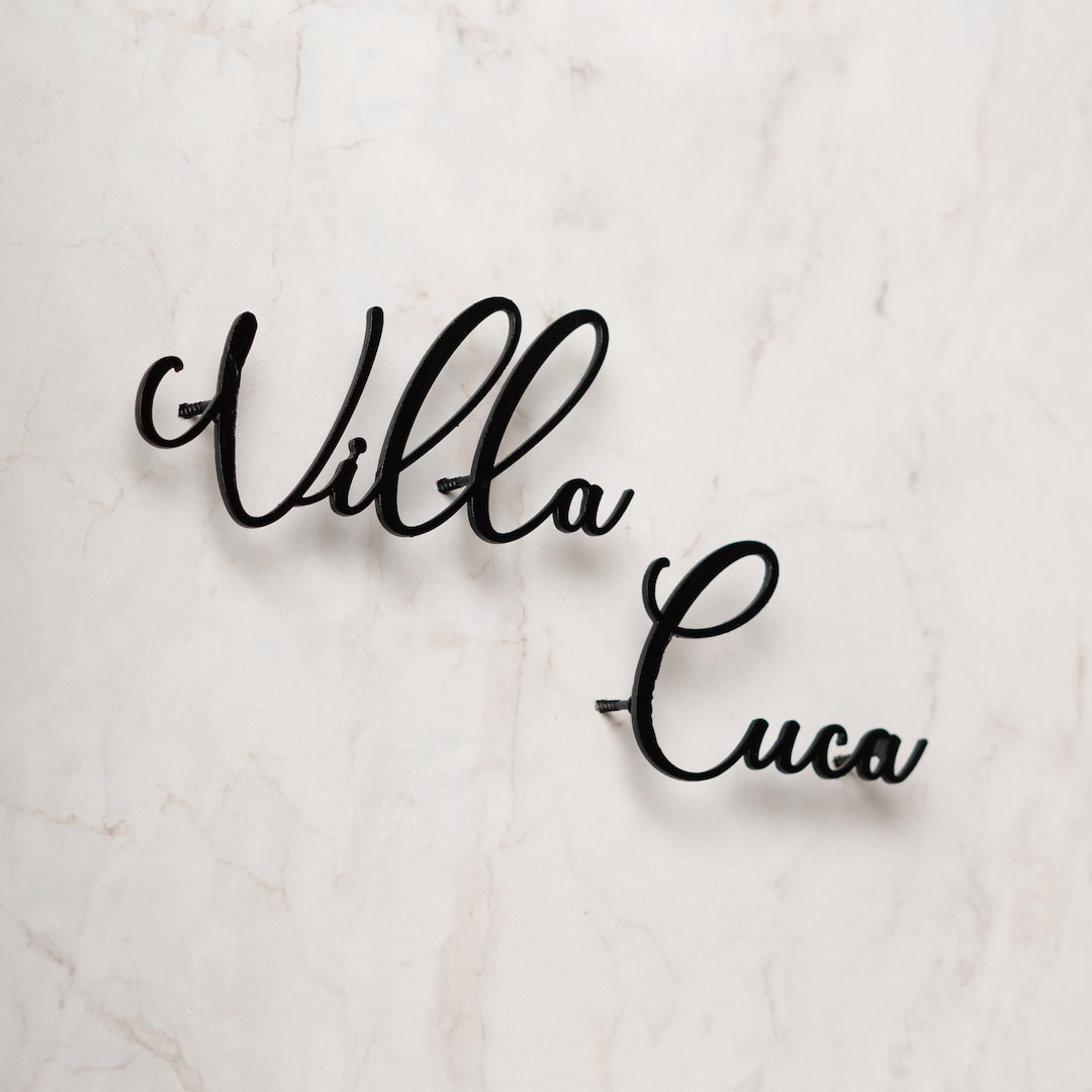 Letrero con nombre de familia, placa con nombre de casa, letrero con ...