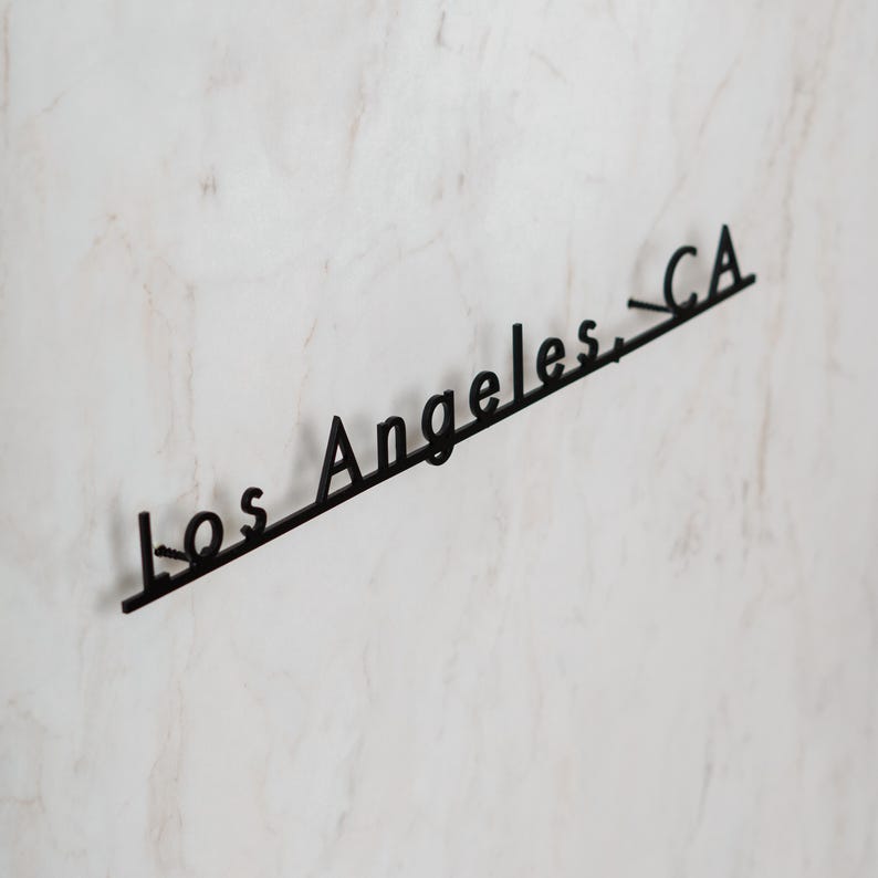 Modern Metal House Number Sign, Personalized Sign, House Name Plate ...