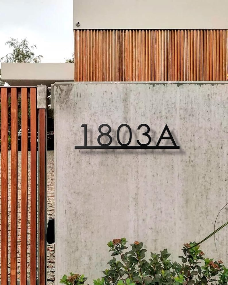 Large House Numbers Letters, Modern Address Sign, House Number Sign ...