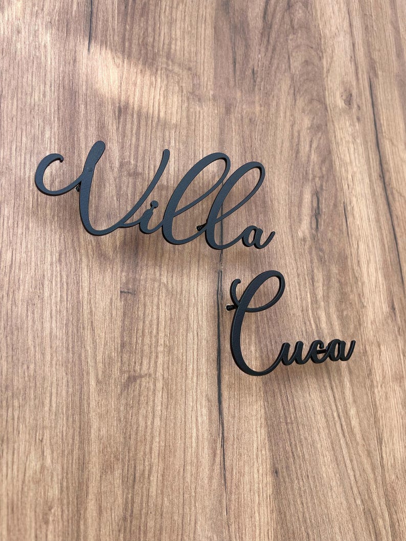 Villa Sign, House Name Plate, Outdoor Letters, Family Name Sign ...